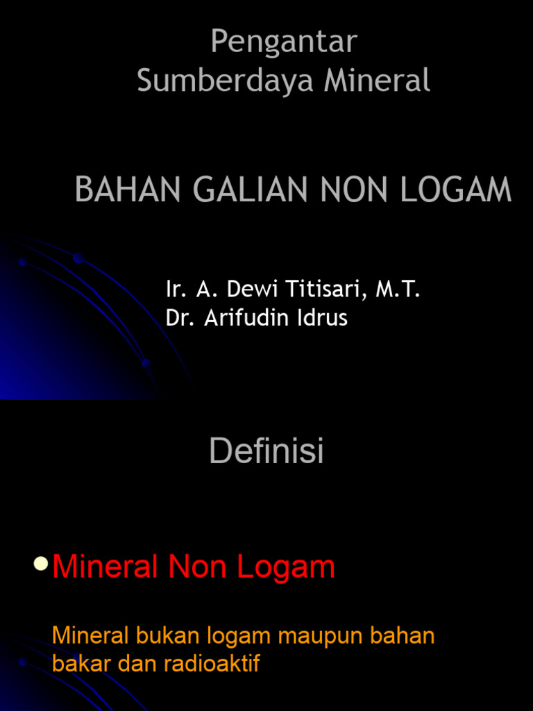 Bahan Galian Non Logam | PDF