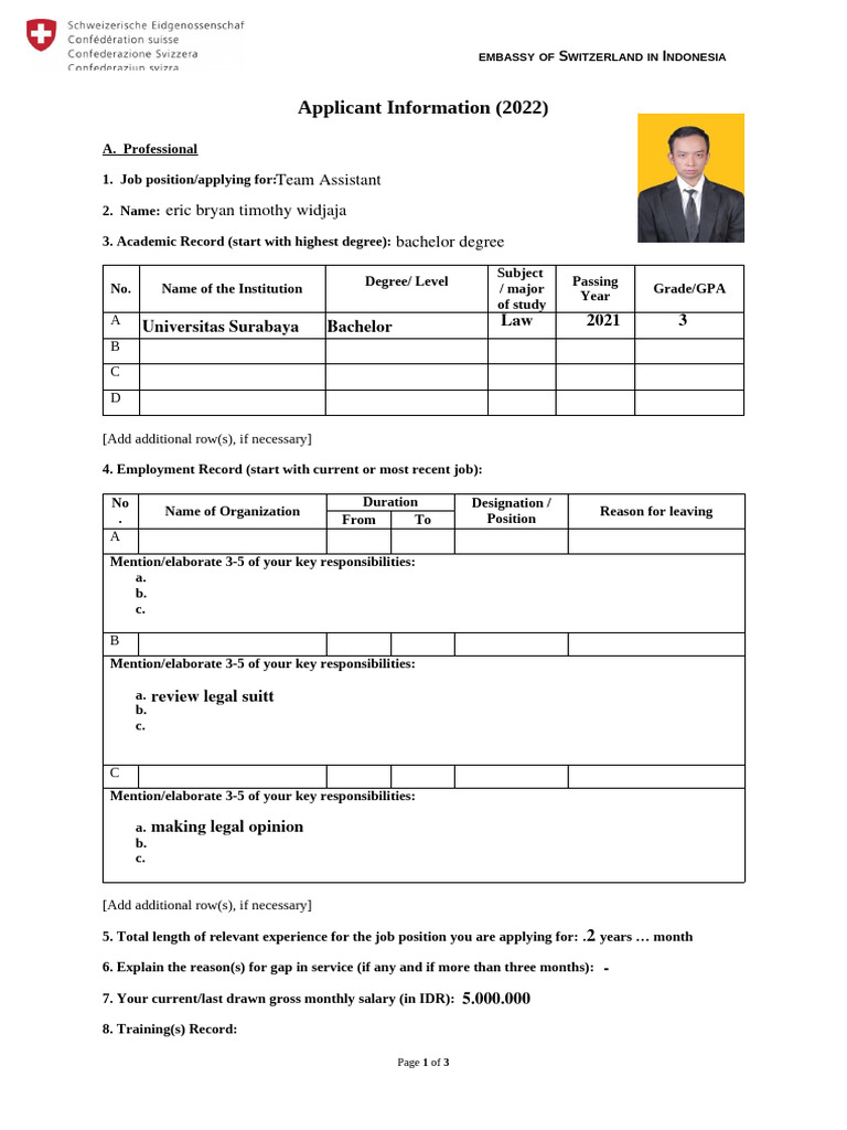 Fdfa Application Form 2022 en Fix | PDF