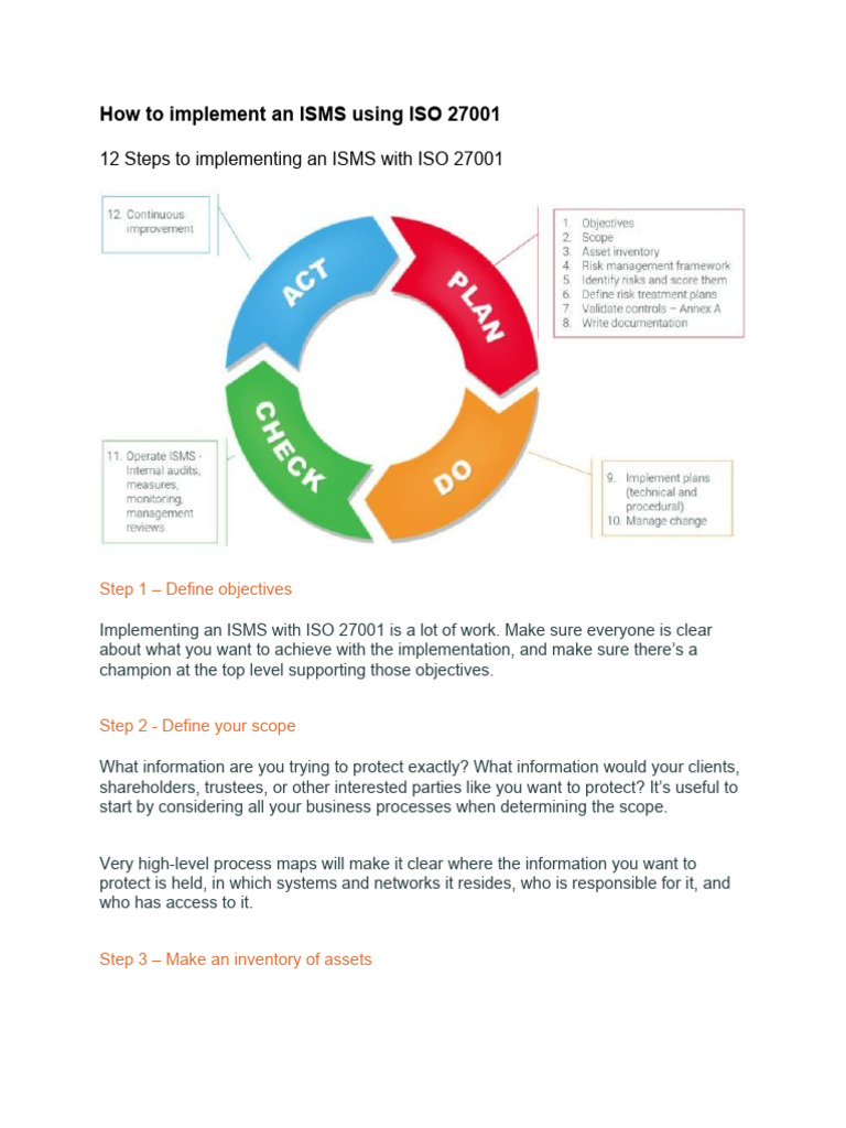 ISO 27001 ISMS Implementation Guide | PDF