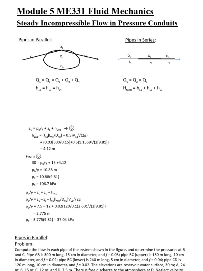 Module 5 ME331 Fluid Mechanics | PDF | Gases | Dynamics (Mechanics)