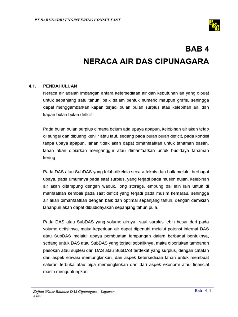 BAB 4. Neraca Air - Ok | PDF