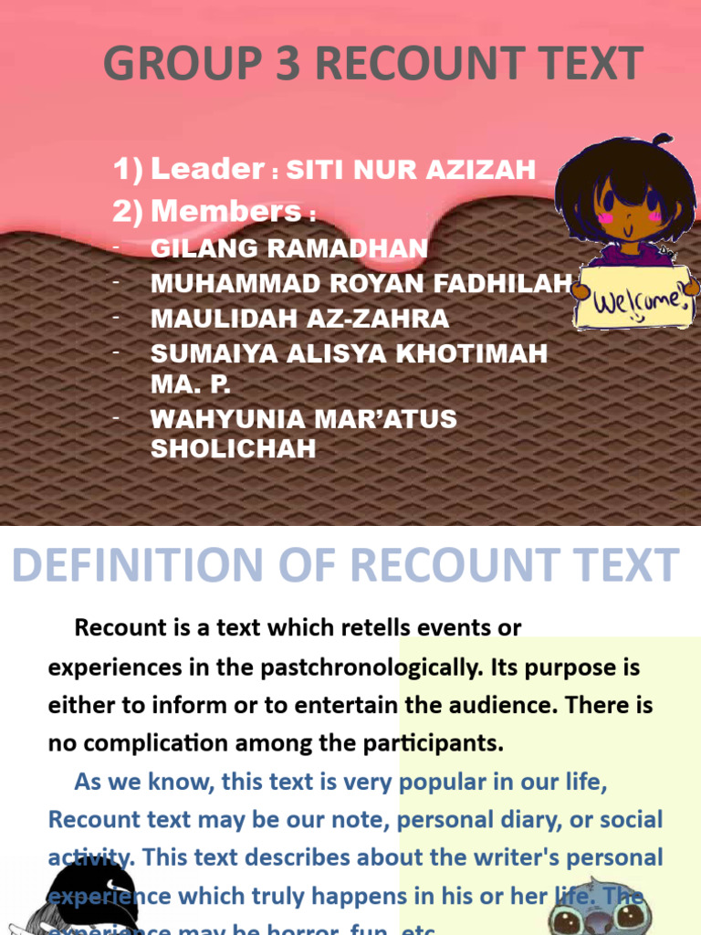 Group 3 Recount Text | PDF