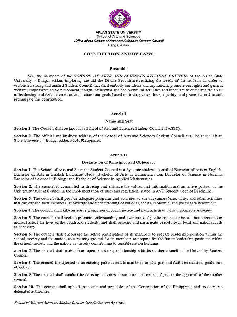 Revised Constitution and by Laws | PDF