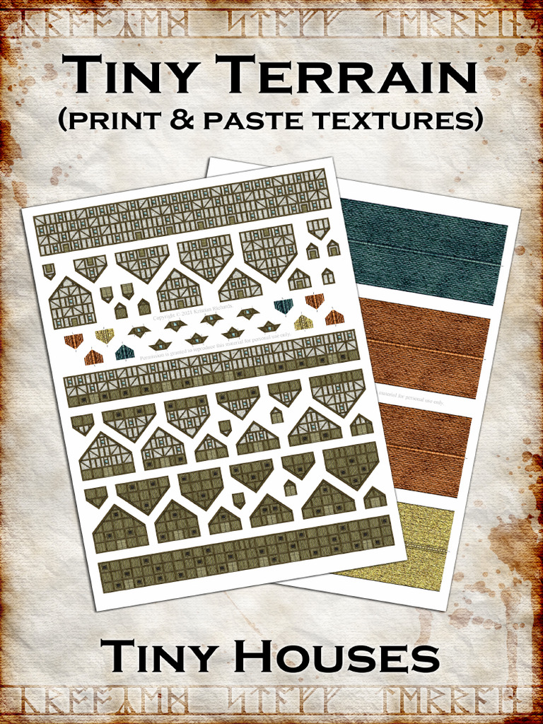 Print & Paste Textures Tiny Houses | PDF