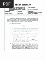 TESDA Guidelines for Training Regulations | PDF | Vocational Education