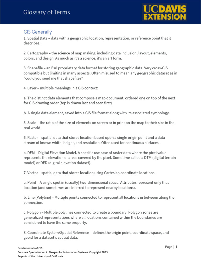 GIS Glossary of Terms | PDF