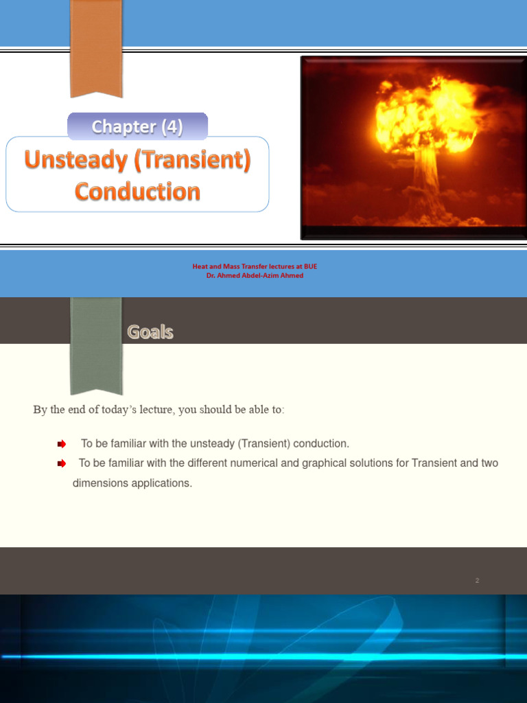 CH 4 - Unsteady Conduction | PDF | Thermal Conduction | Heat