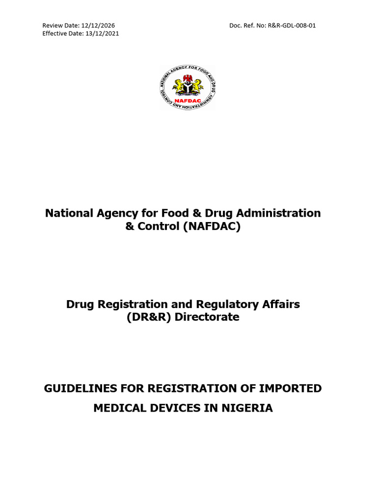 Import Medical Device Guidelines | PDF
