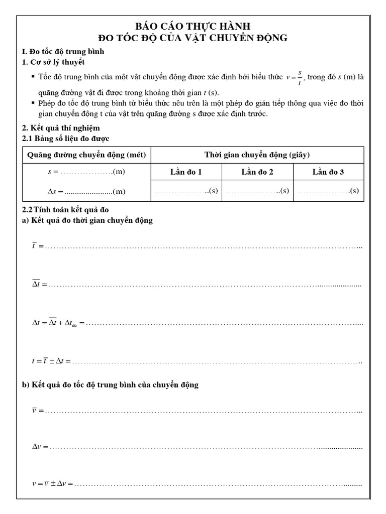 Thuc Hanh Do Toc Do - vl10 | PDF