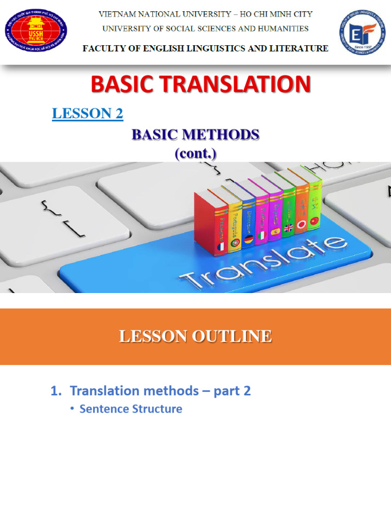 KHXHNV Basic Translation Practice Lesson 2 | PDF | Translations | Syntax