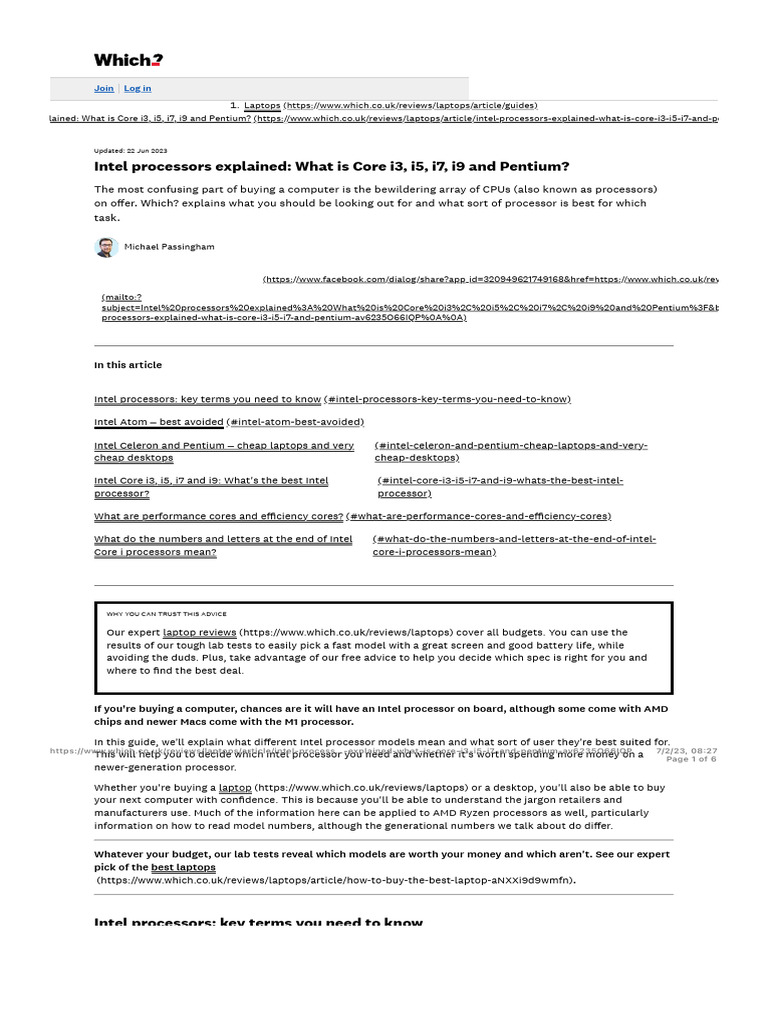 Intel Processors Explained - What Is Core I3, I5, I7 and Pentium ...