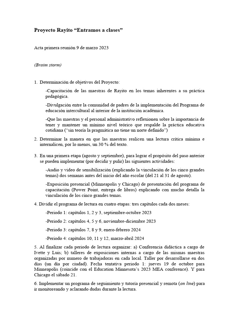 Estrategia Educativa Rayito 2023-2024 | PDF