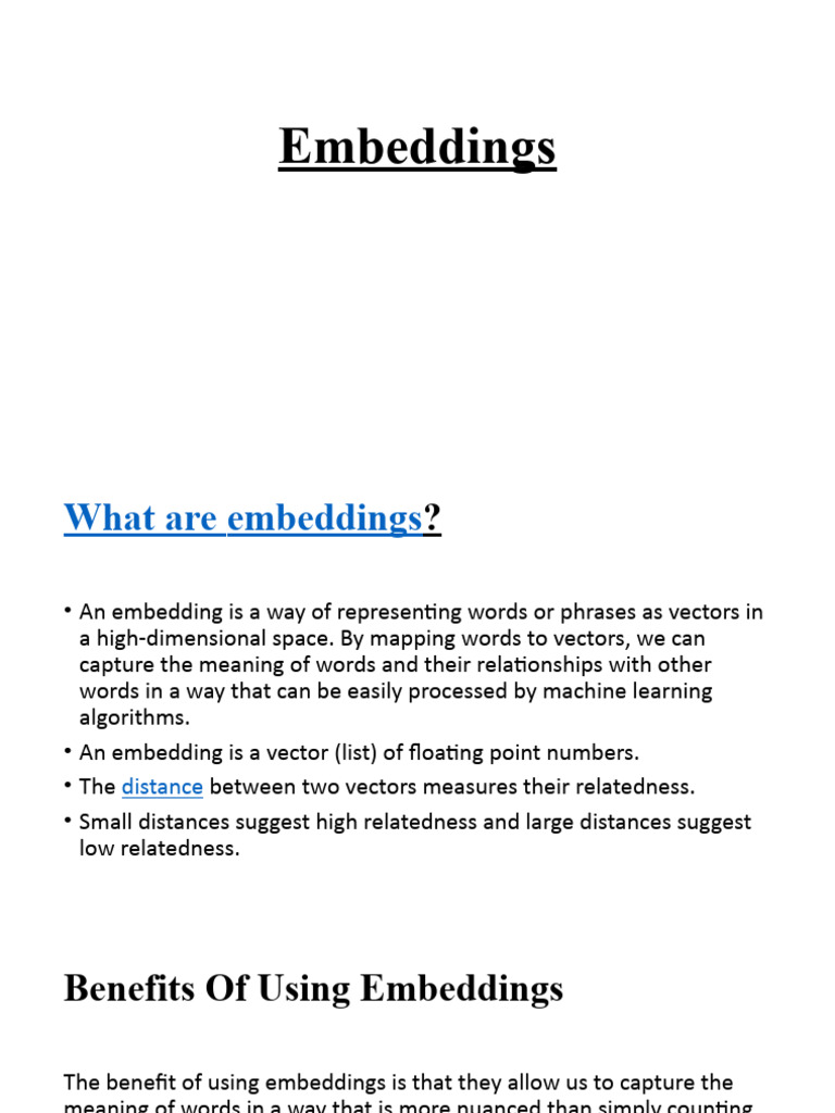 Embeddings | PDF | Database Index | Databases