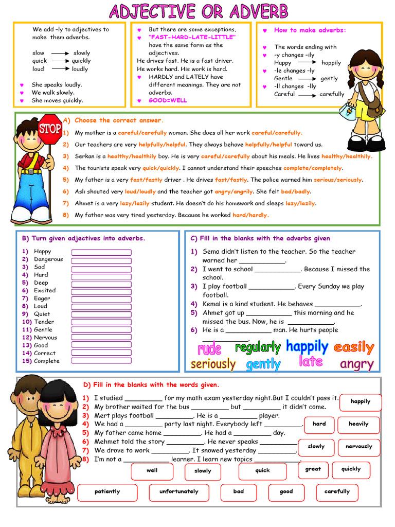 adjective-or-adverb-grammar-guides_20789 | PDF | Adverb | Linguistics