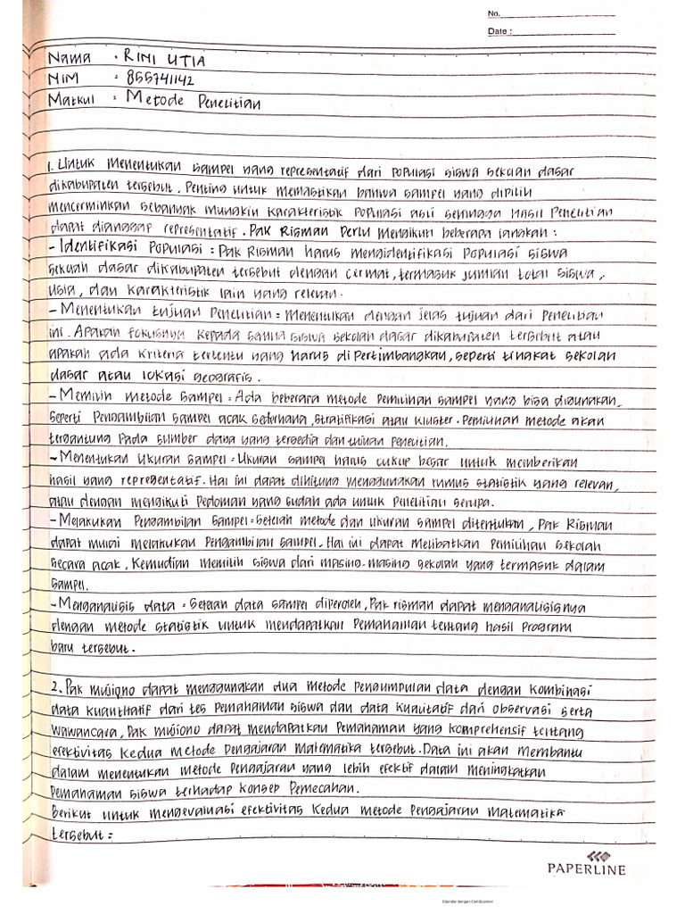 TMK 2 Metode Penelitian | PDF