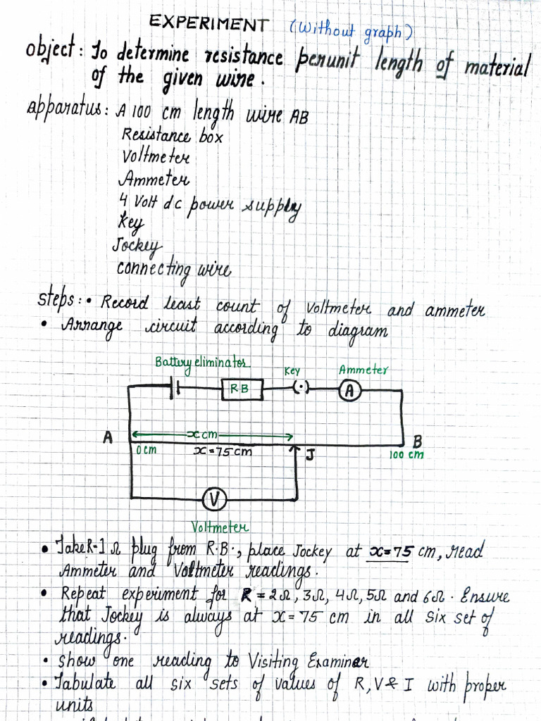 Resistance Per Unit Length With Graph | PDF | Metrology | Quantity