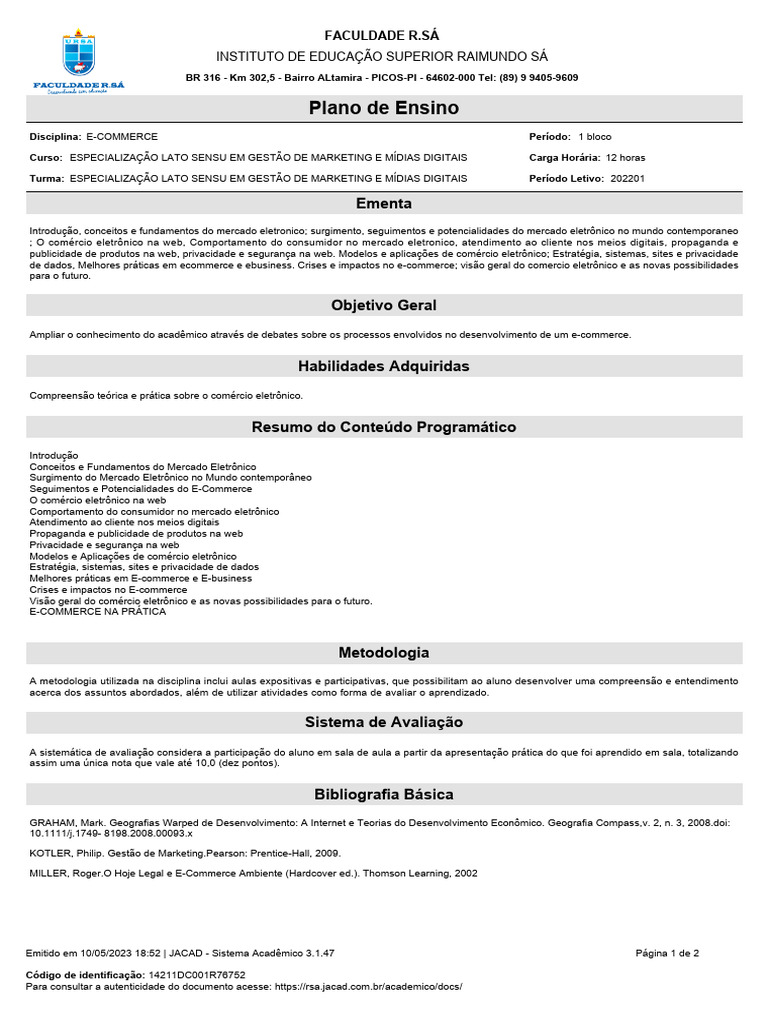 PlanoEnsino 8699 1 PDF
