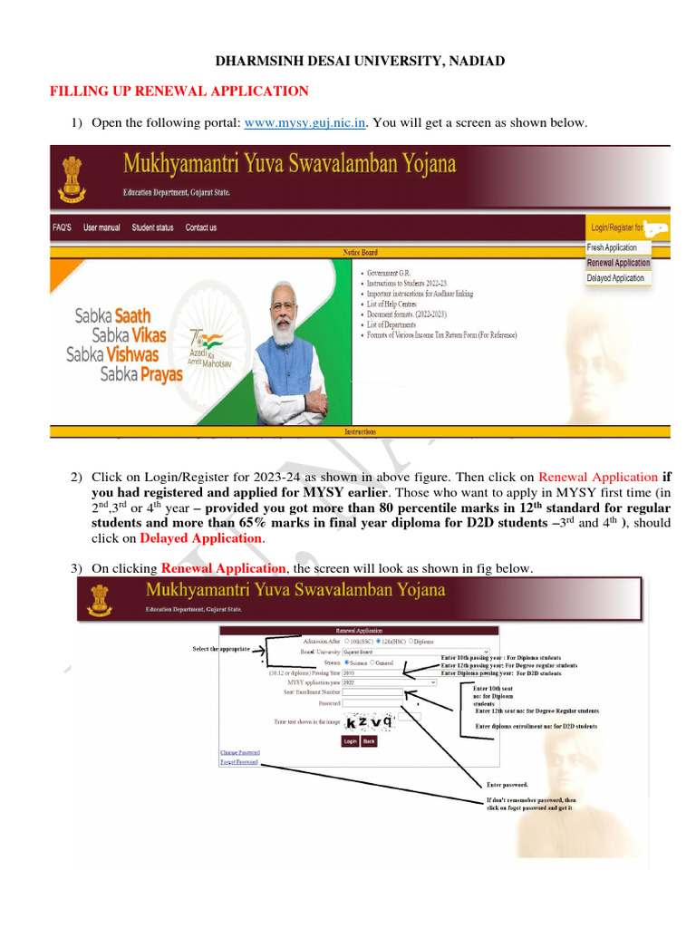 MYSY Renewal Application Guide 2023-24 | PDF | Taxes | Payments