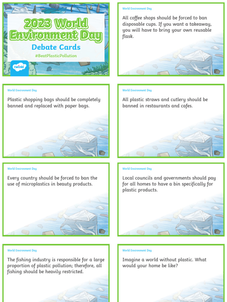 T TP 2550014 ks2 World Environment Day 2022 Debate Cards - Ver - 4 ...