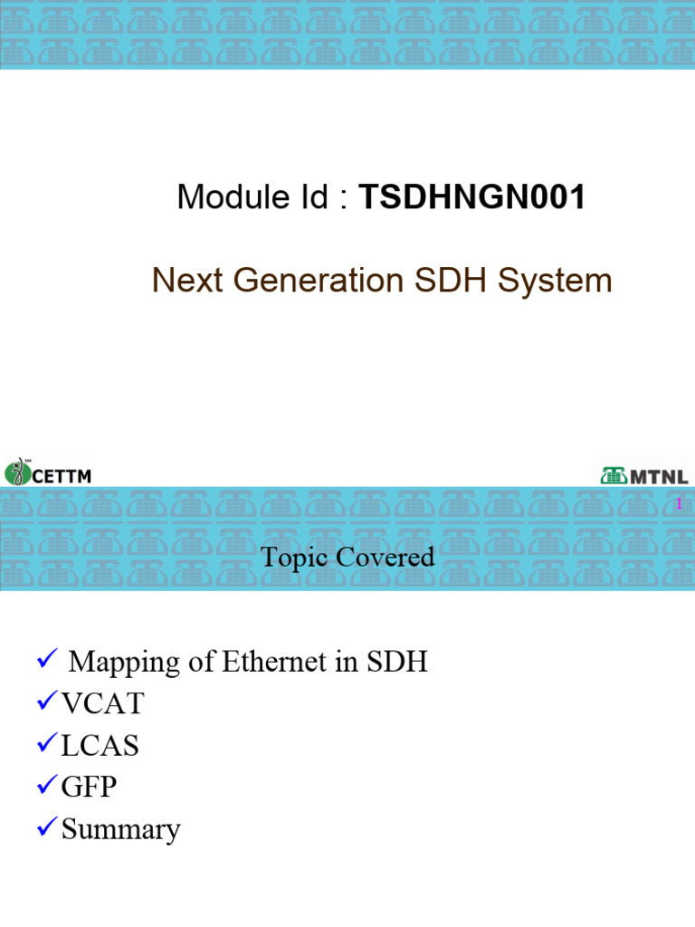 S29 Next Generation SDH System - TSDHNGN001 | PDF | Physical Layer ...