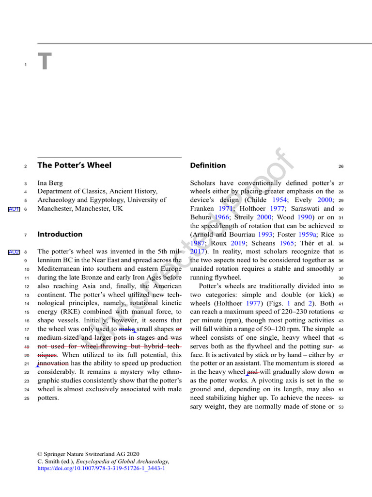 The Potters Wheel | PDF | Rotation Around A Fixed Axis | Pottery