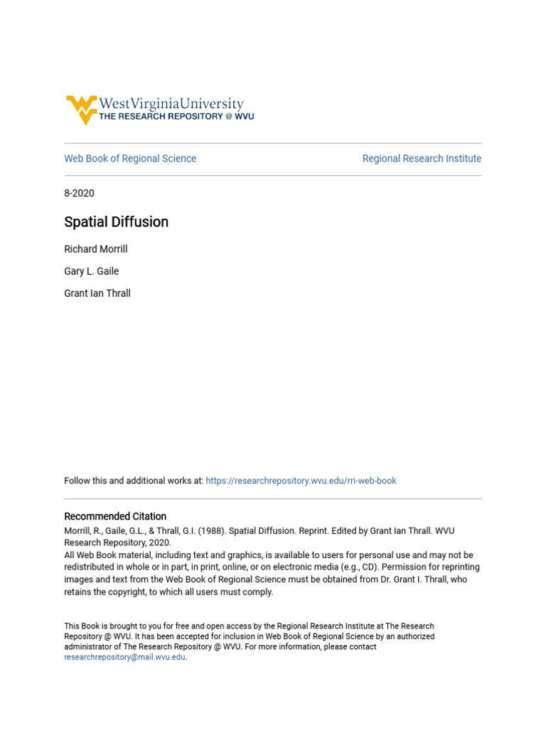 Spatial Diffusion | PDF