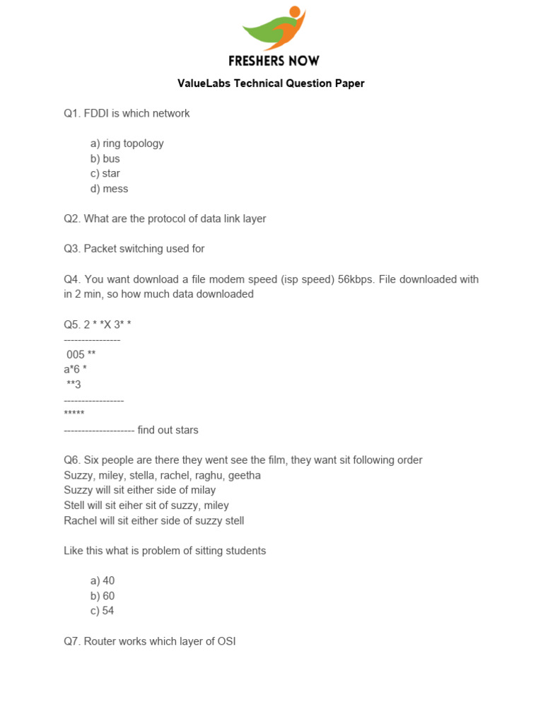VL-technical-Question-Paper | PDF