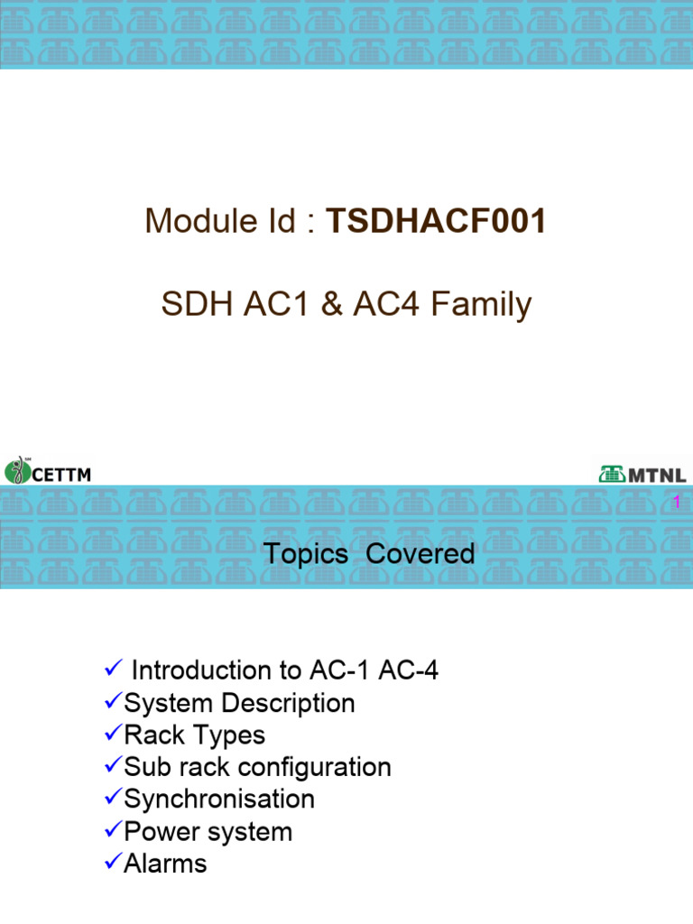 S20 SDH AC1 & AC4 Family - TSDHACF001 | PDF | Computer Network | Power ...