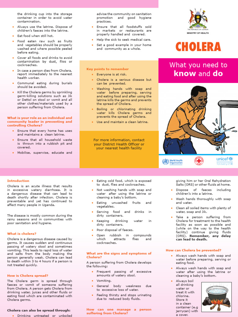 Cholera Brochure 2018 | PDF | Cholera | Wash