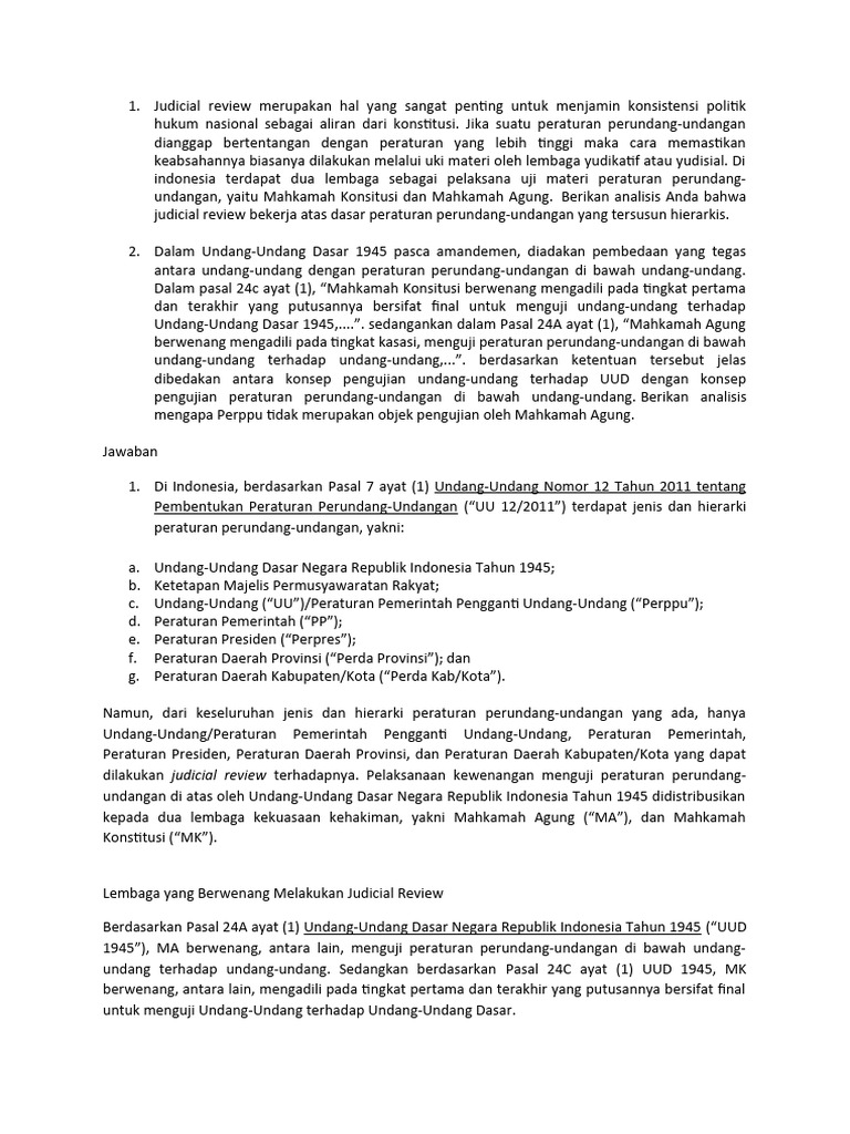 Tugas 2 Teori Perundangan JONATHAN REKSO KRISWALUYO 043697438 - SDH | PDF