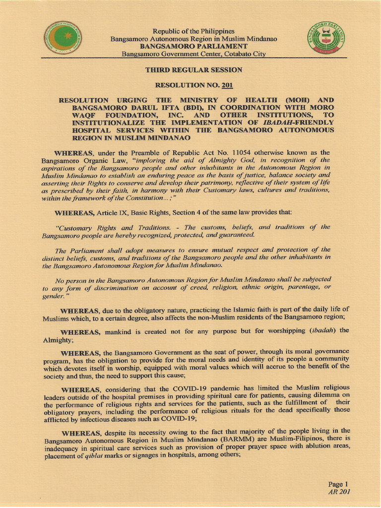 AR 201 - Ibadah-Friendly Hospital | PDF
