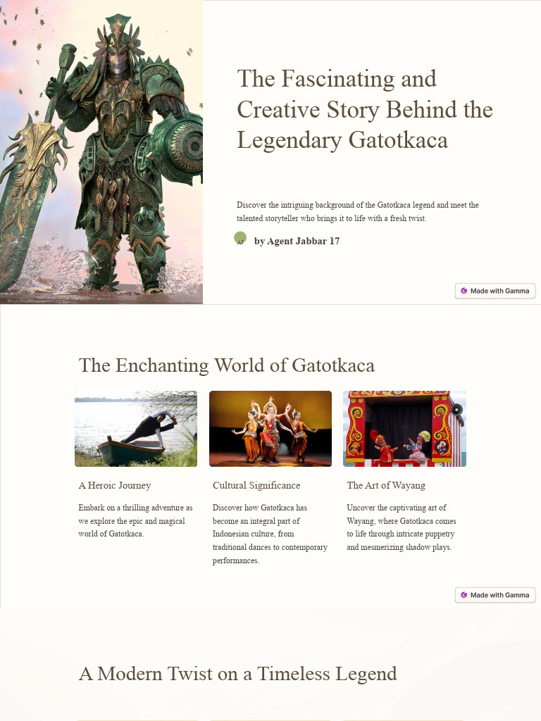Gatotkaca | PDF | Storytelling