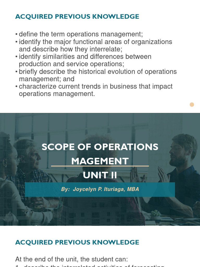 Operations Management Essentials | PDF | Forecasting | Mean Squared Error