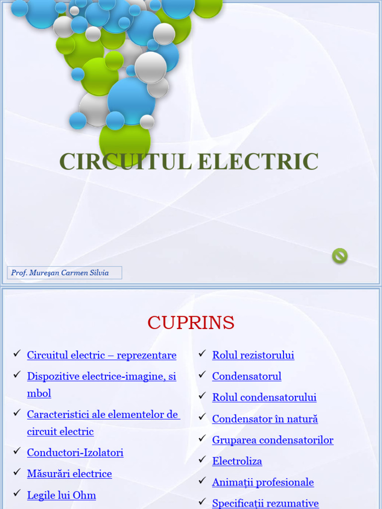 Circuitul Electric | PDF