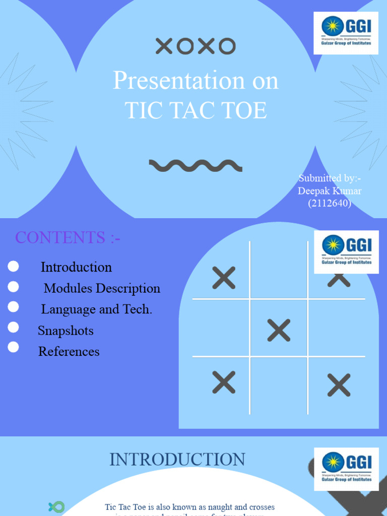 Tic Tac Toe Game Fun Presentation | PDF