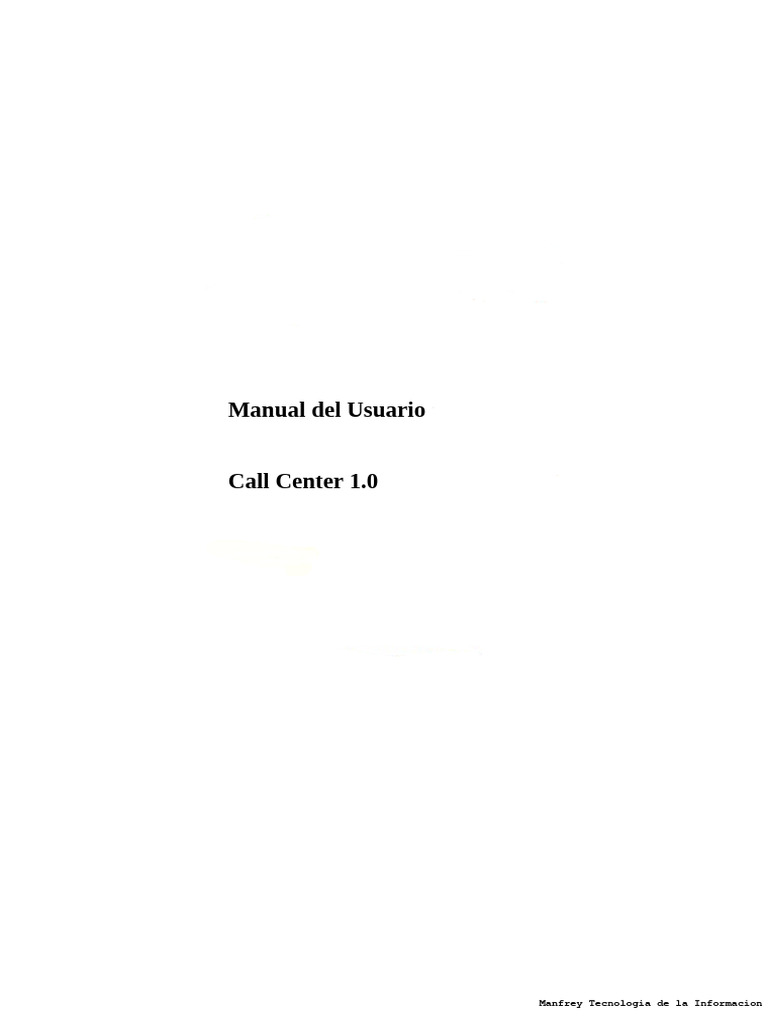 Manual Call Center | PDF | Centro de llamadas | Archivo de computadora