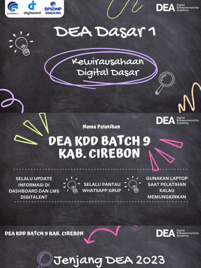 Pengantar - DEA KDD Batch 9 Kab. Cirebon | PDF