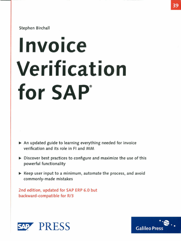 SAP Press - Invoice Verification for SAP 2e | PDF