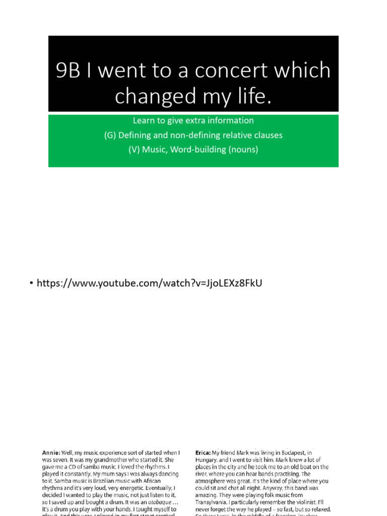 9B Relative Clauses | PDF | Linguistics