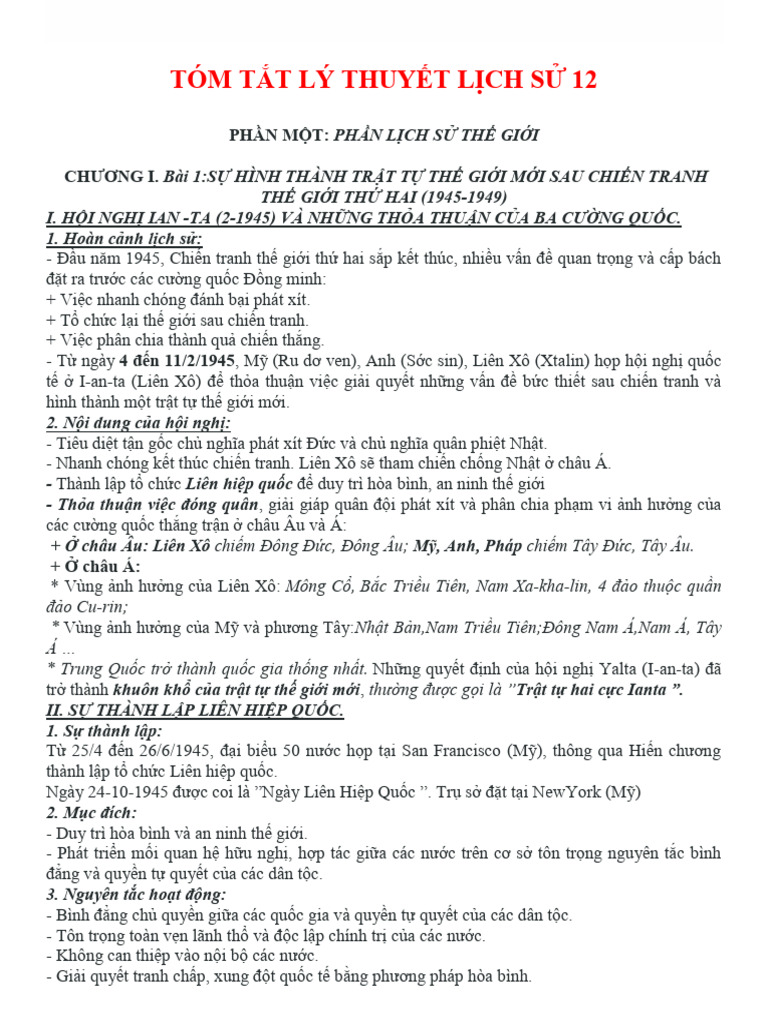 Tom Tat Su The Gioi | PDF