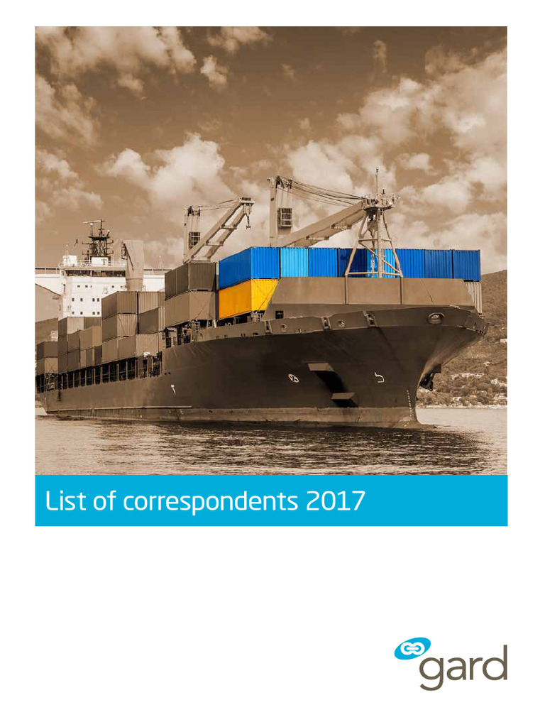 Gard List of Correspondents 2017 | PDF