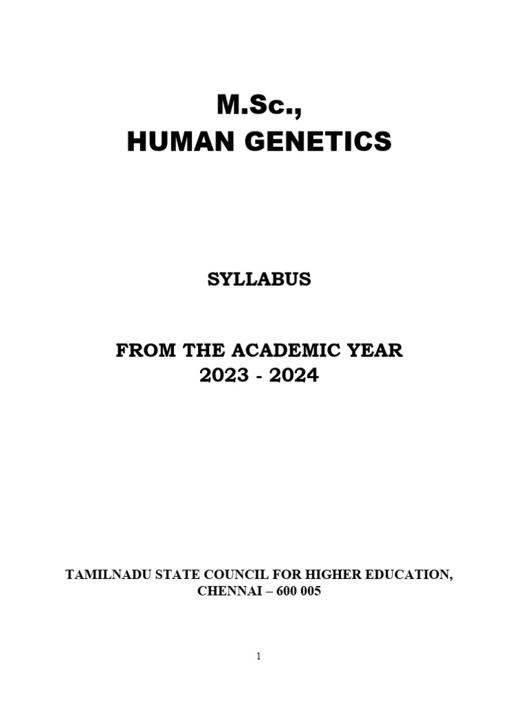 M.sc. Human Genetics | PDF | Cell Membrane | Lipid Bilayer