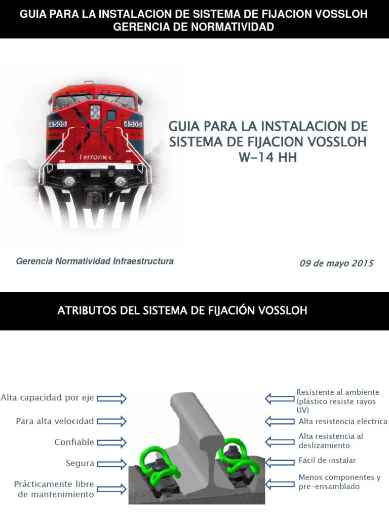 Guía Instalación Sistema Fijación Vossloh W-14 HH | PDF | Bienes manufacturados