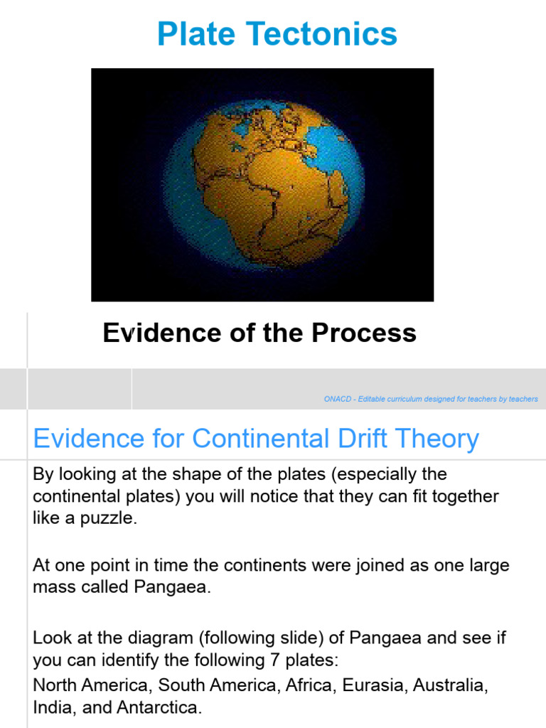 Evidence of Plate Tectonics | Download Free PDF | Plate Tectonics | Nature