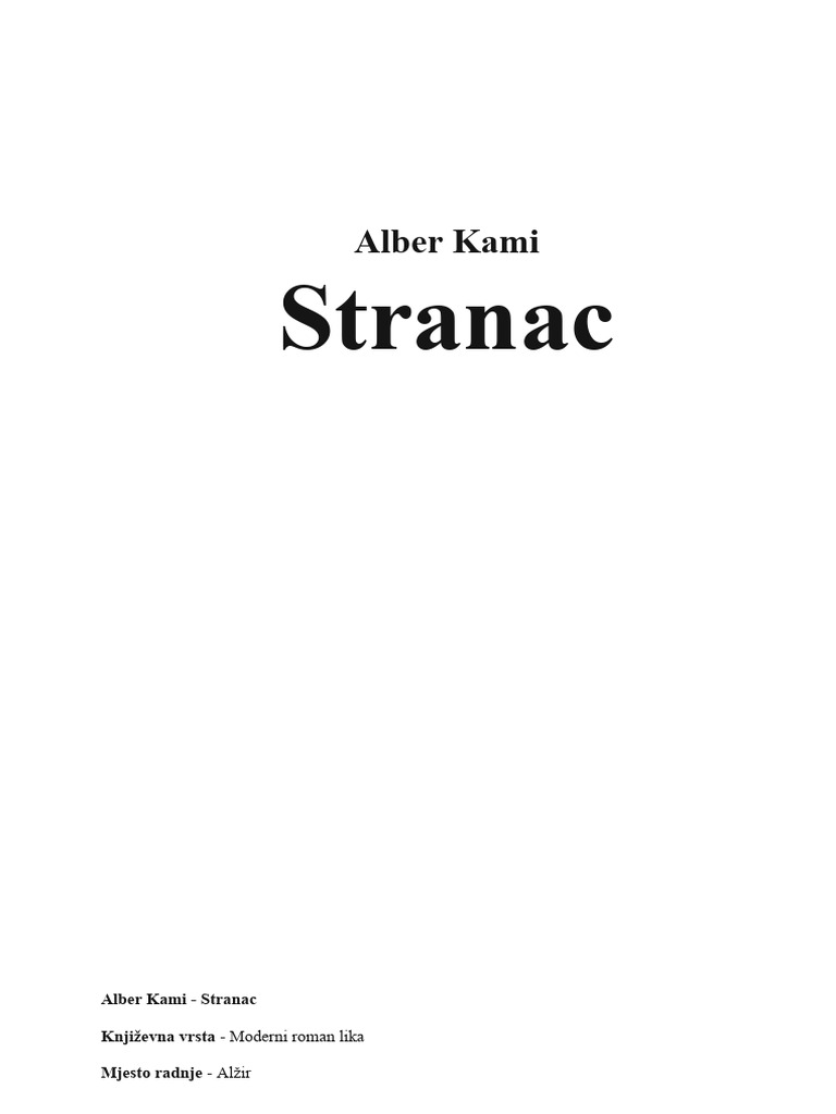 Stranac Alber Kami | PDF