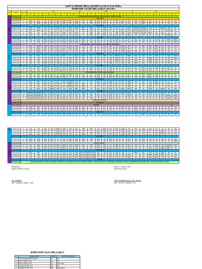 Jadwal 2023 2024 Ganjil Pdf