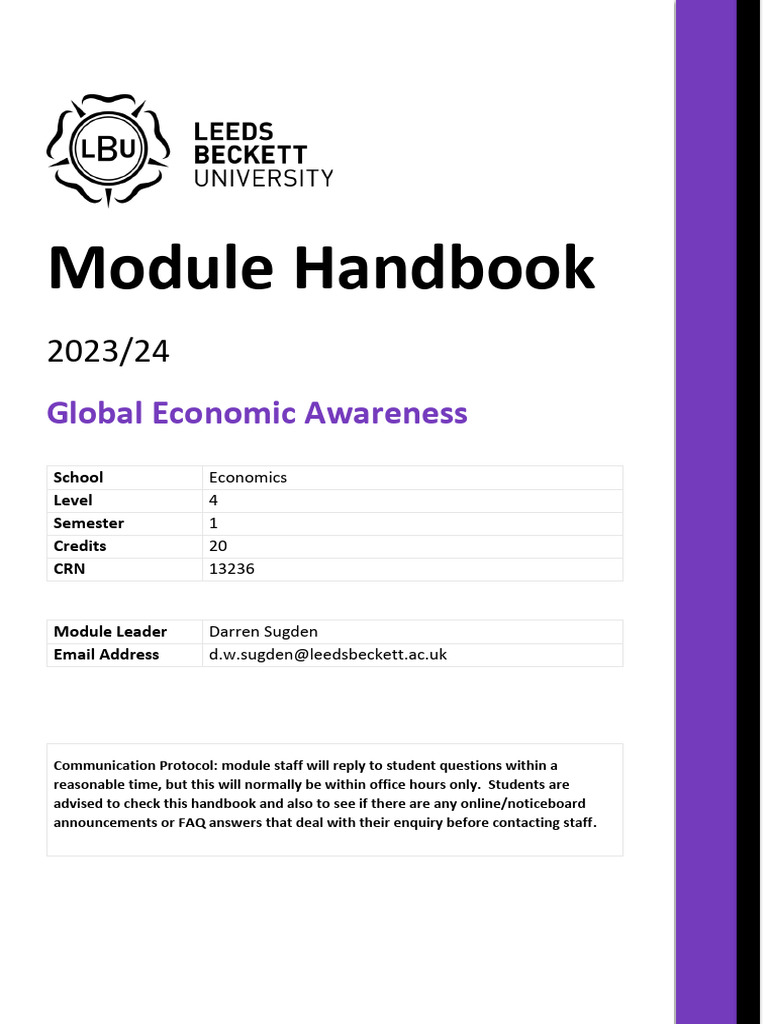 GEA 202324 Module Handbook v3 | Download Free PDF | Price Elasticity Of ...