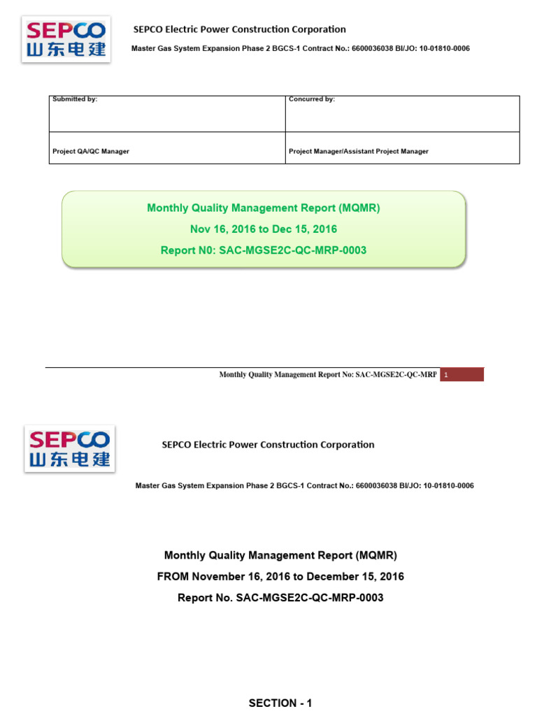 Quality Management Report | PDF | Welding | Construction