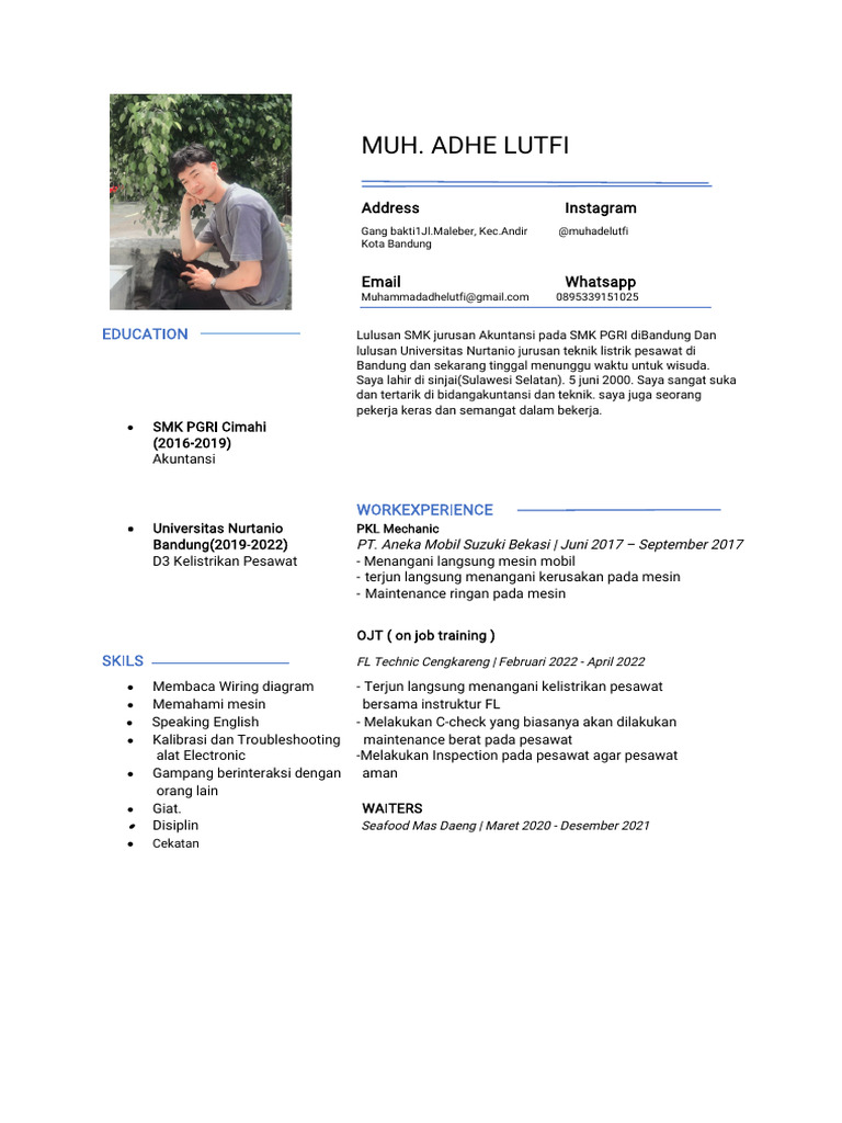 CV. Muhammad Adhe Lutfi (MGN) | PDF