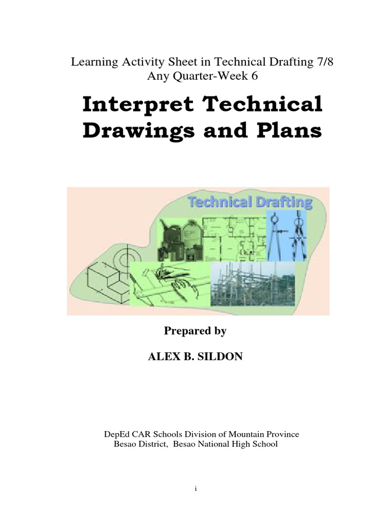 Technical Drafting - G7-8-W6-LAS-Interpret Technical Drawings in Plans ...